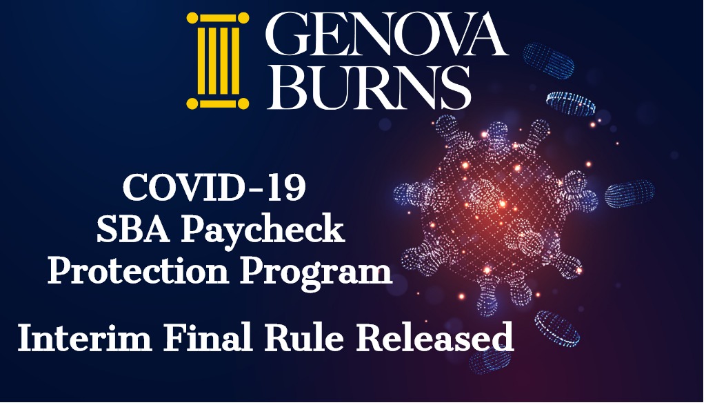 COVID-19: SBA Paycheck Protection Program | Genova Burns LLC