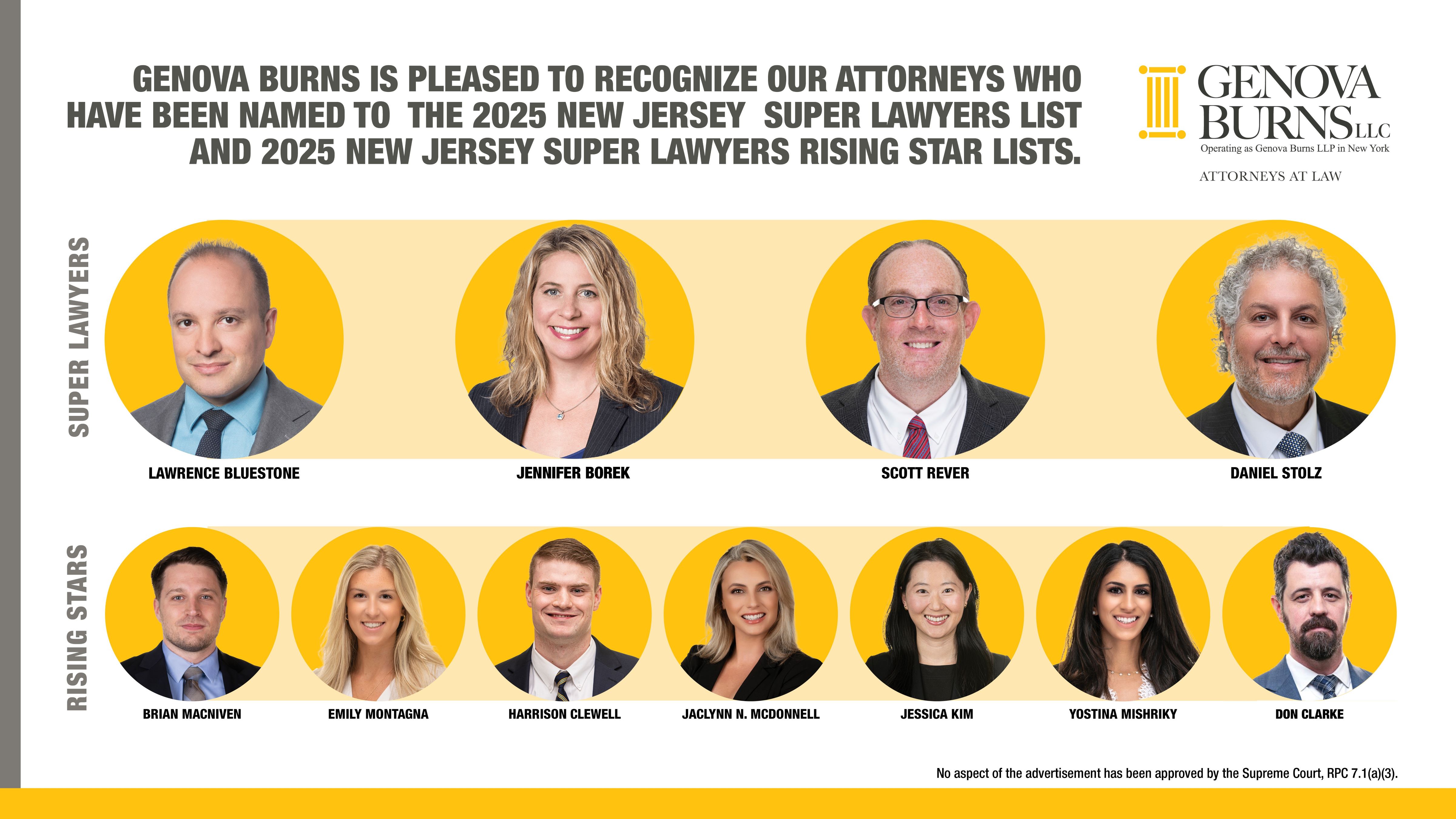 Genova Burns is Pleased to Recognize our Attorneys for 2025 | Genova ...